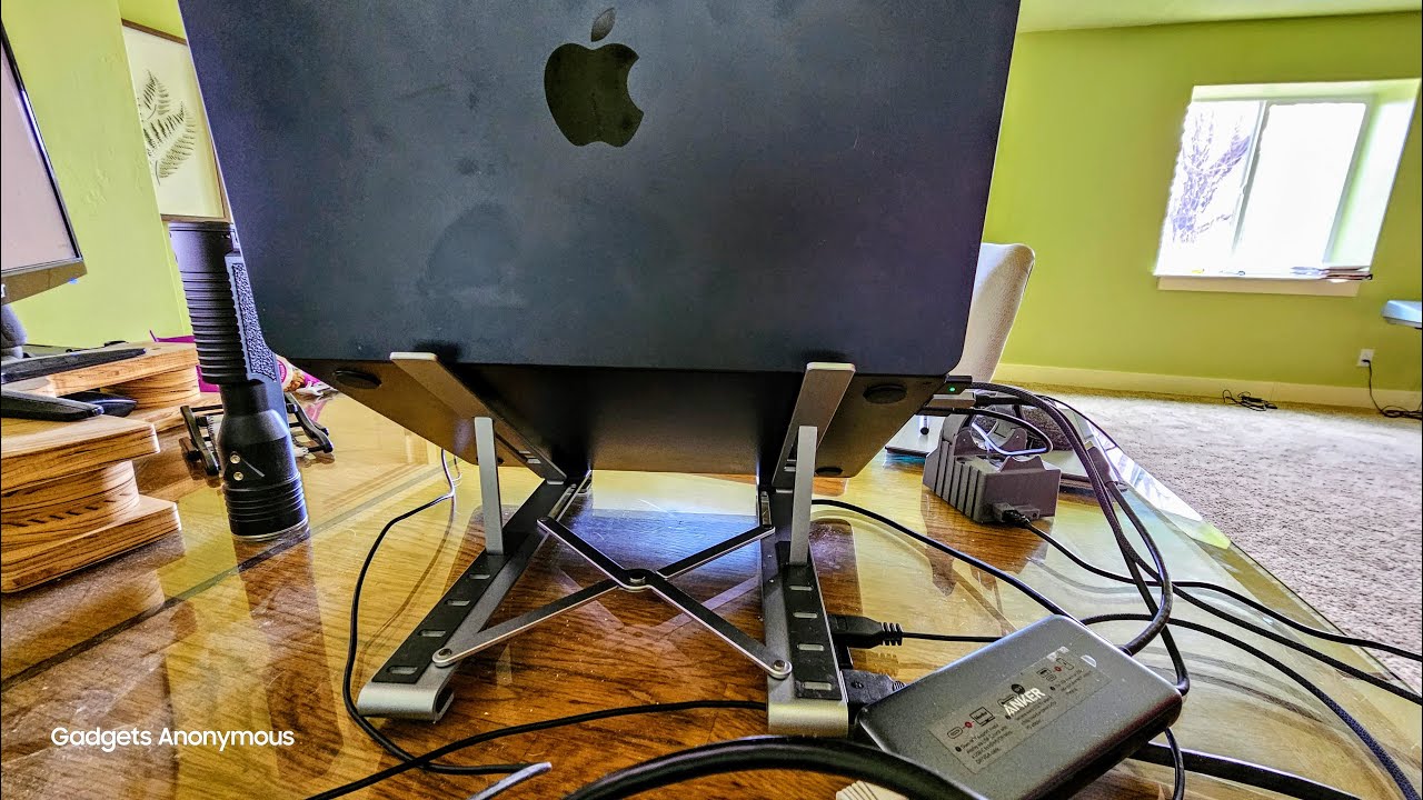 Laptop Stand by Hyperdrive... (7-in-1 stand & port hub) - YouTube