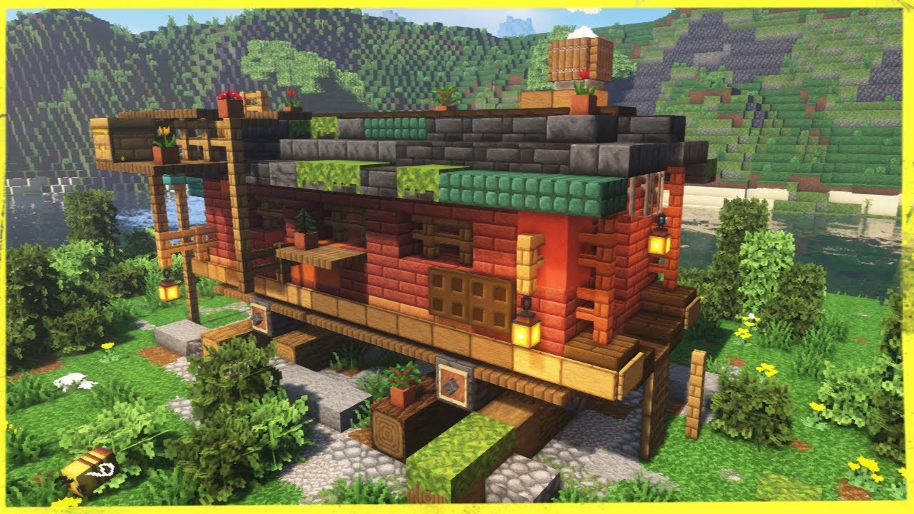 Minecraft: How to build a Train Car House - YouTube
