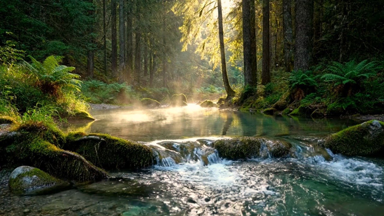 Soft River Water and Morning Birds | Peaceful Nature Ambience for ...