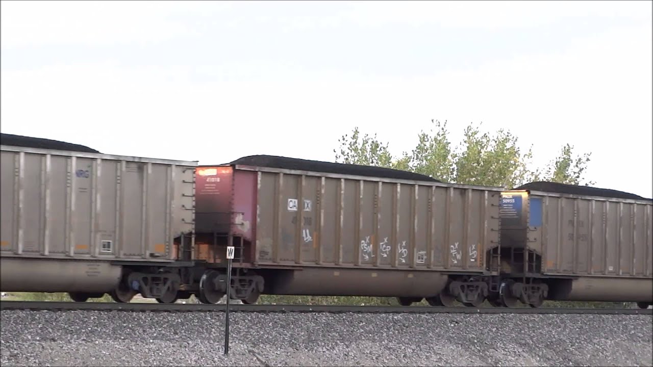 BNSF 5600 - PNJX / TGNX Coal Train - YouTube