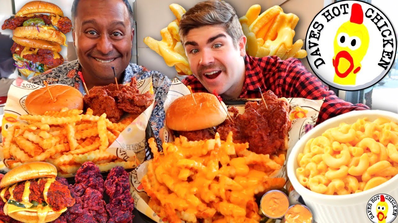 EATING THE BEST HOT FRIED CHICKEN MENU ft. FOOD NETWORK ⭐️ - YouTube