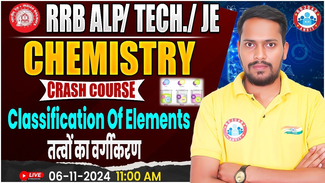 RRB JE Science | RRB ALP, Technician Science | Classification of Elements | Science For Railway ...