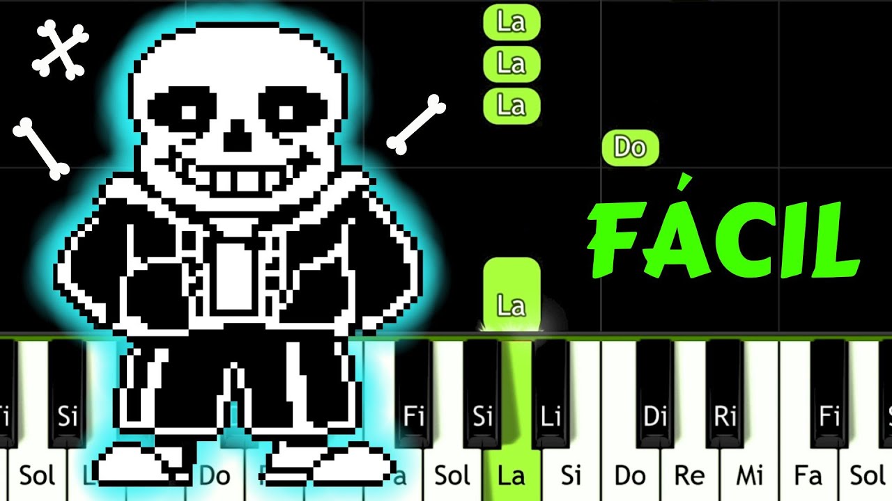 MEGALOVANIA 💀 Undertale 💀 PIANO FACIL - TUTORIAL CON NOTAS MUSICALES ...