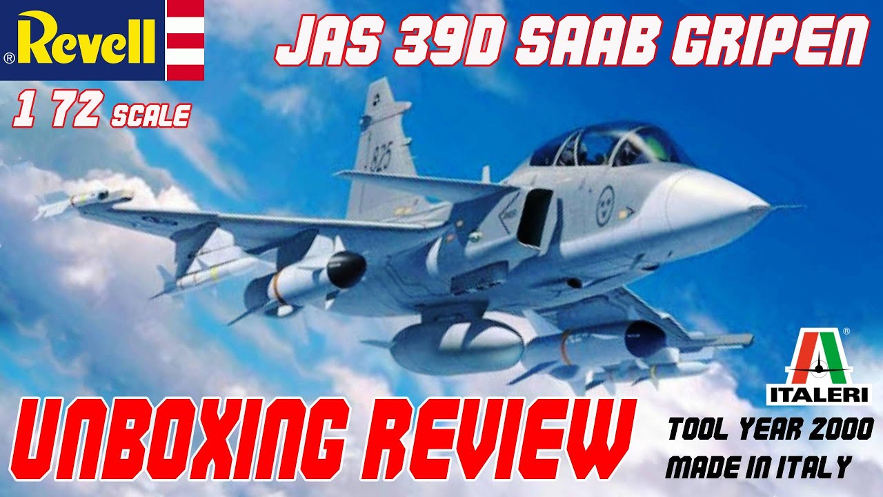 REVELL 1/72 SAAB JAS-39D GRIPEN UNBOXING REVIEW - YouTube