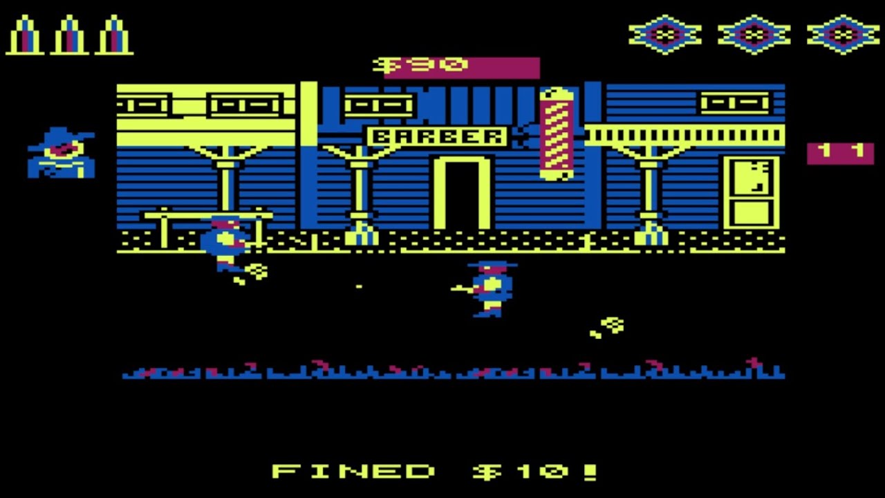 Atari 8 Bit Game Play, Gunfighter - YouTube