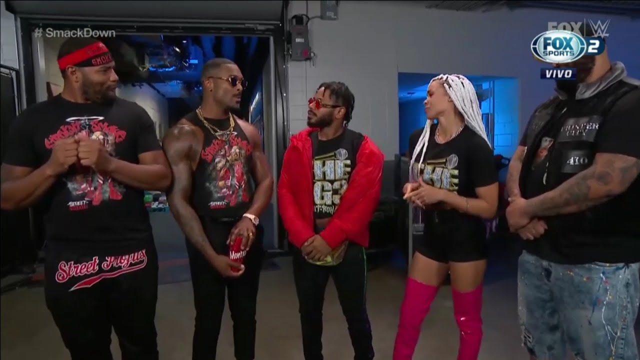 The Street Profits & Hit Row en Backstage - WWE Smackdown 26/08/2022 ...