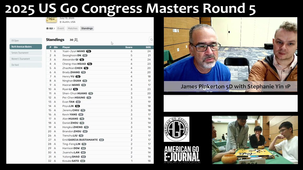 2025 US Go Congress Masters (Round 6) - YouTube