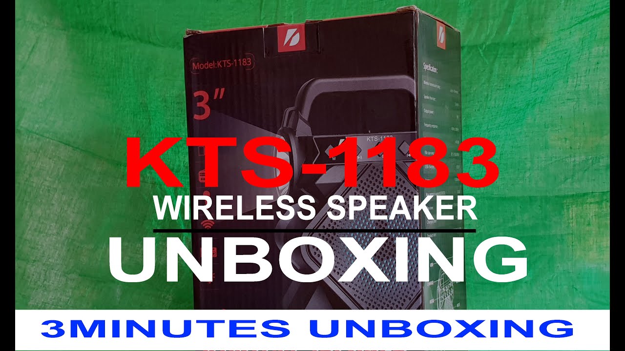Wireless Speaker Unboxing | KTS-1183 | 3 Minutes Unboxing - YouTube