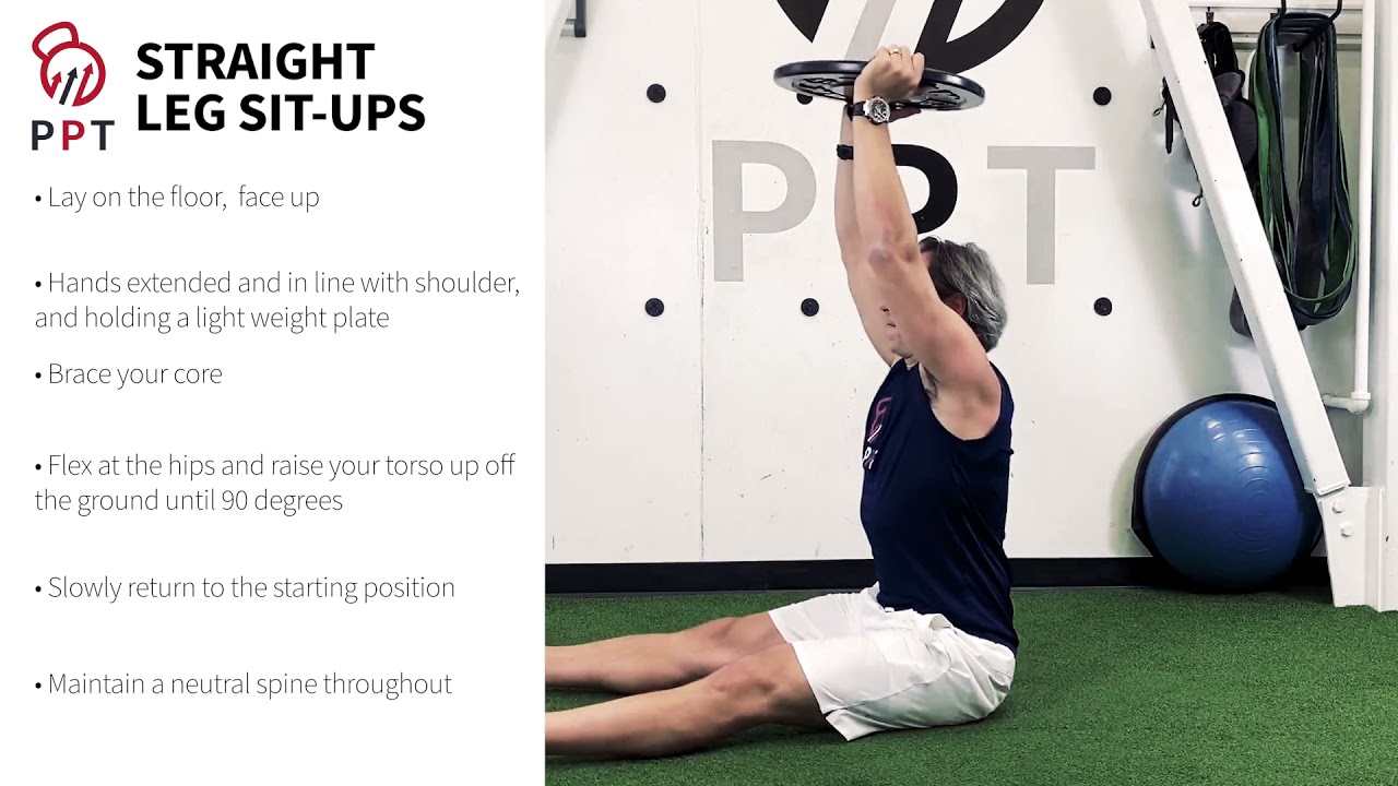 Straight Leg Sit-Ups - YouTube