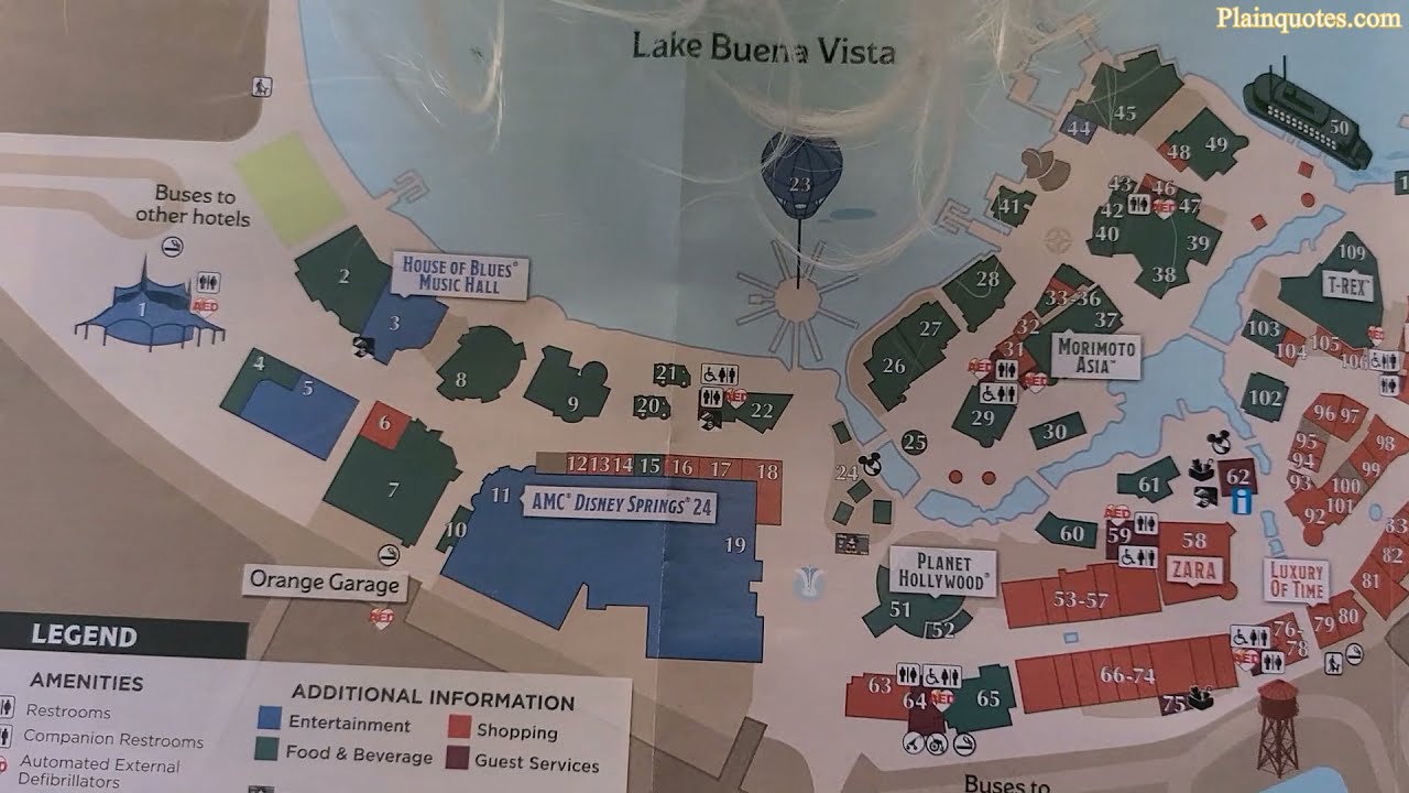 2021 Disney Springs Map - YouTube
