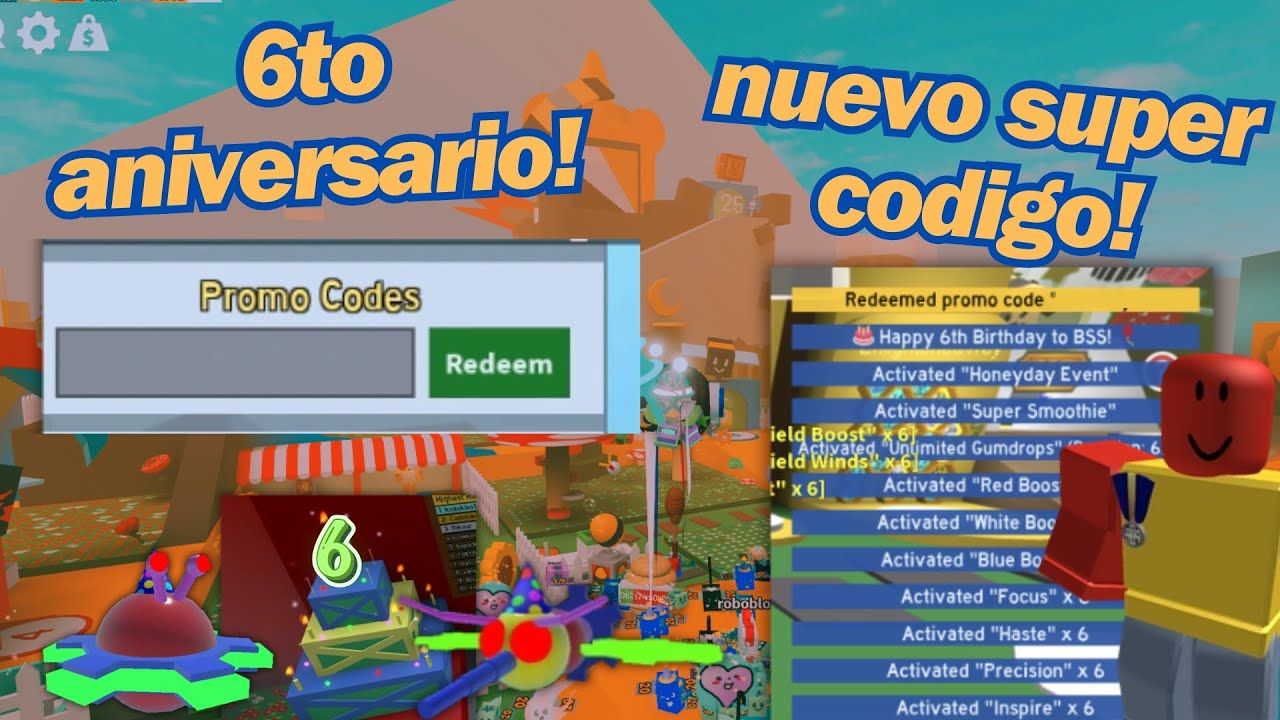 NUEVO CODIGO POR EL 6TO ANIVERSARIO DE BSS!🎉 HONEY DAY Y MÁS! 🎁🥳| Bee ...