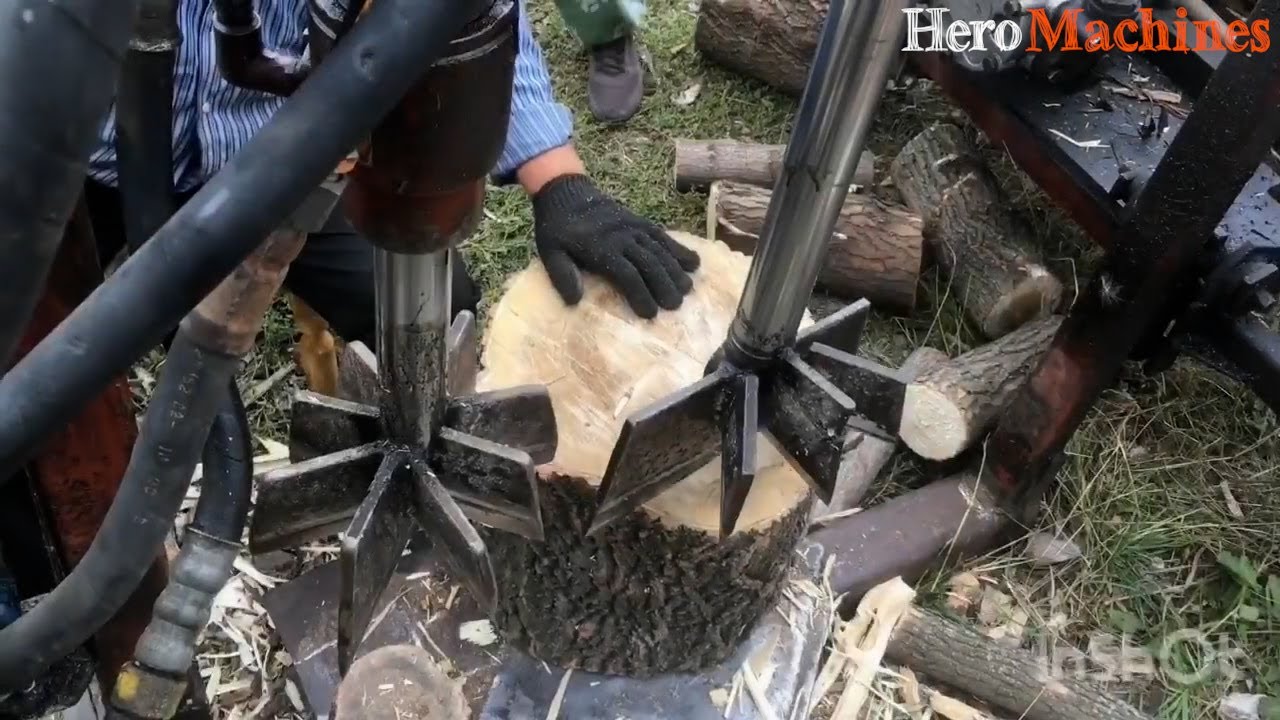 Amazing Homemade Log Splitter Wood Processing Machines | Homemade ...