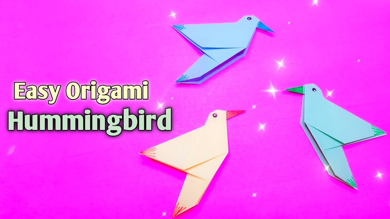 Easy Origami Hummingbird | Paper Hummingbird | Origami Bird Easy - YouTube