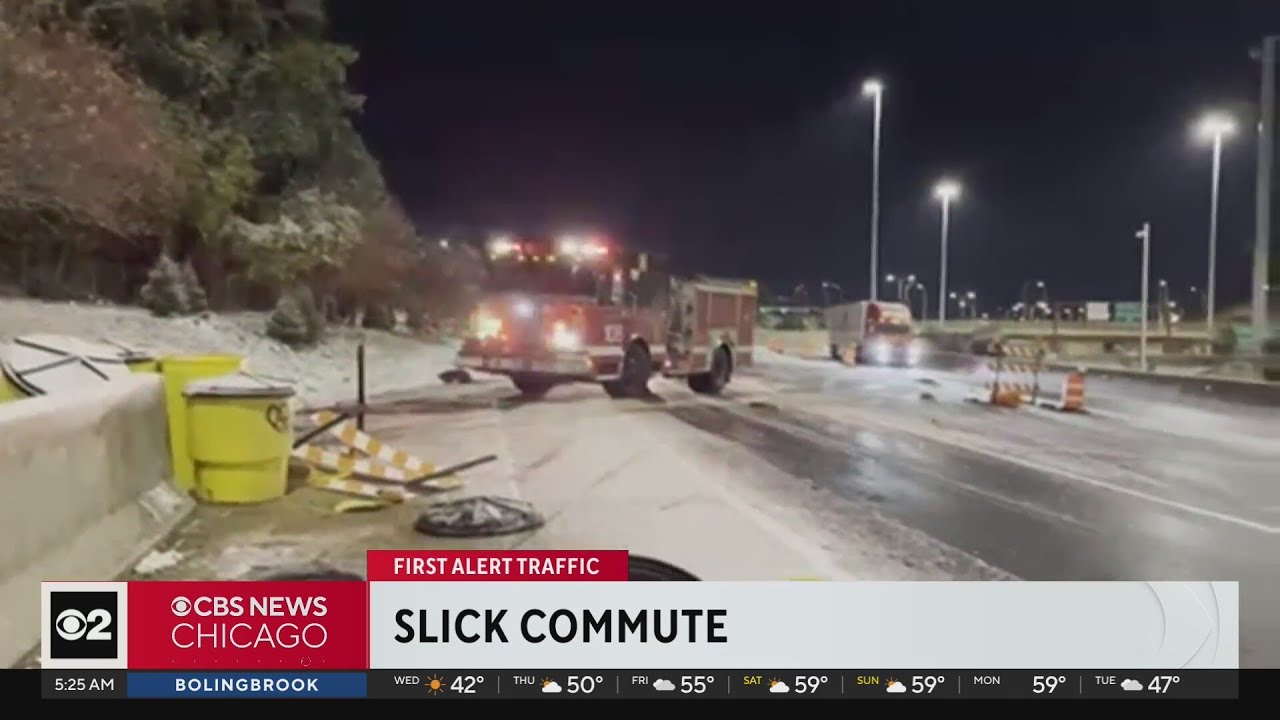 Slick road conditions cause crashes, closures for morning commuters ...