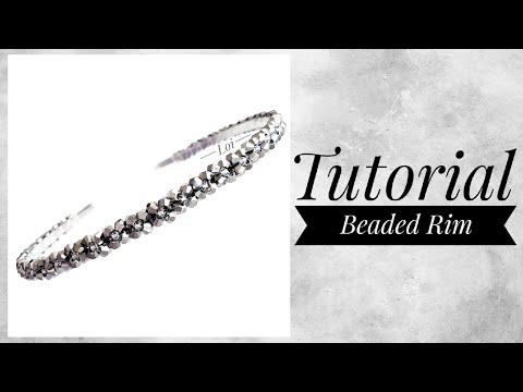 Мастер-класс: Ободок из биконусов 4мм и бисера | #Tutorial - The rim is made of biconuses and beads