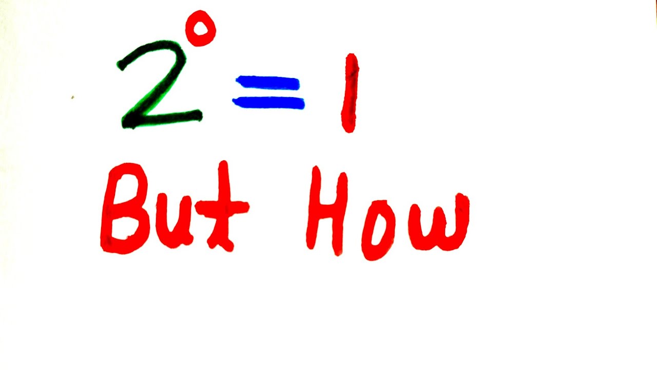 Understanding the Power of Zero: Why 2^0 equals 1" - YouTube