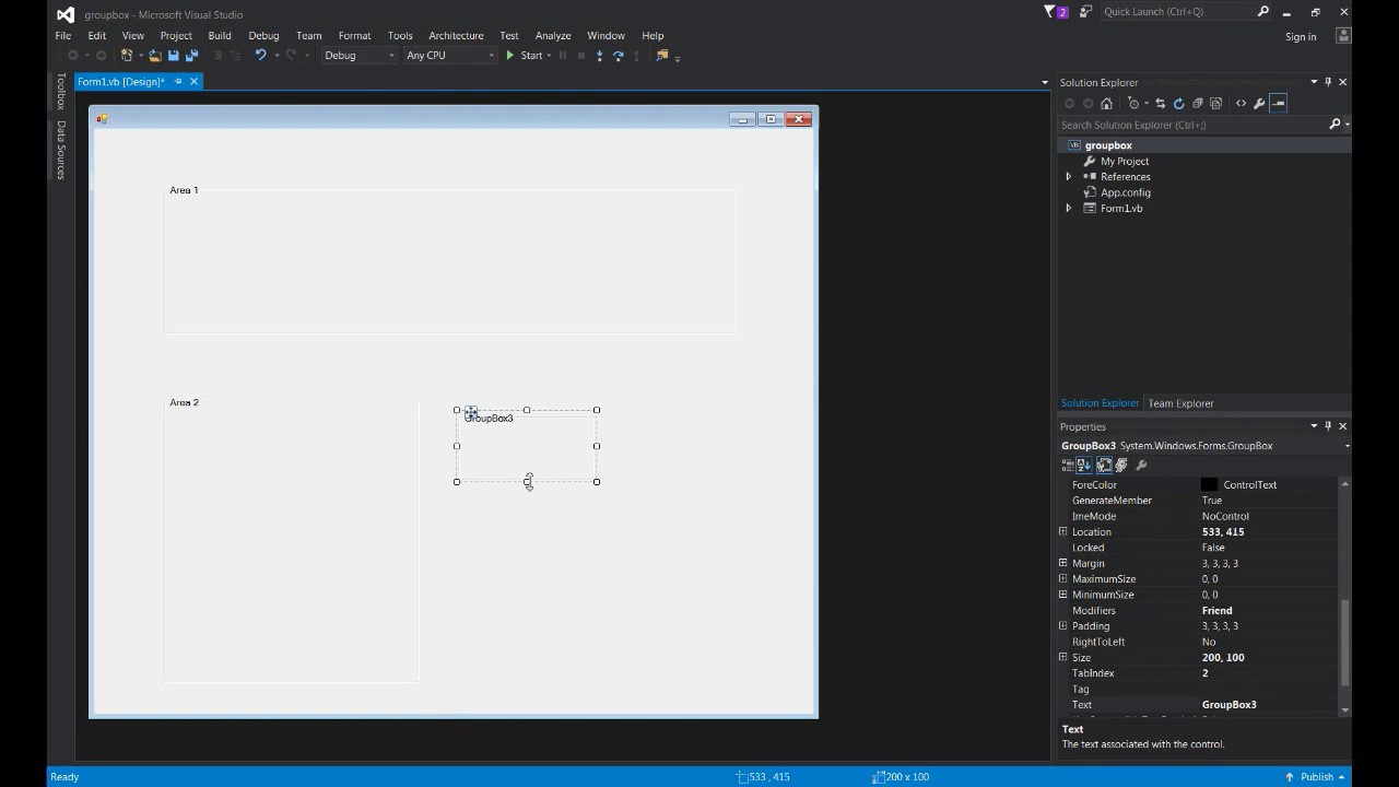 Visual Basic Groupbox Youtube