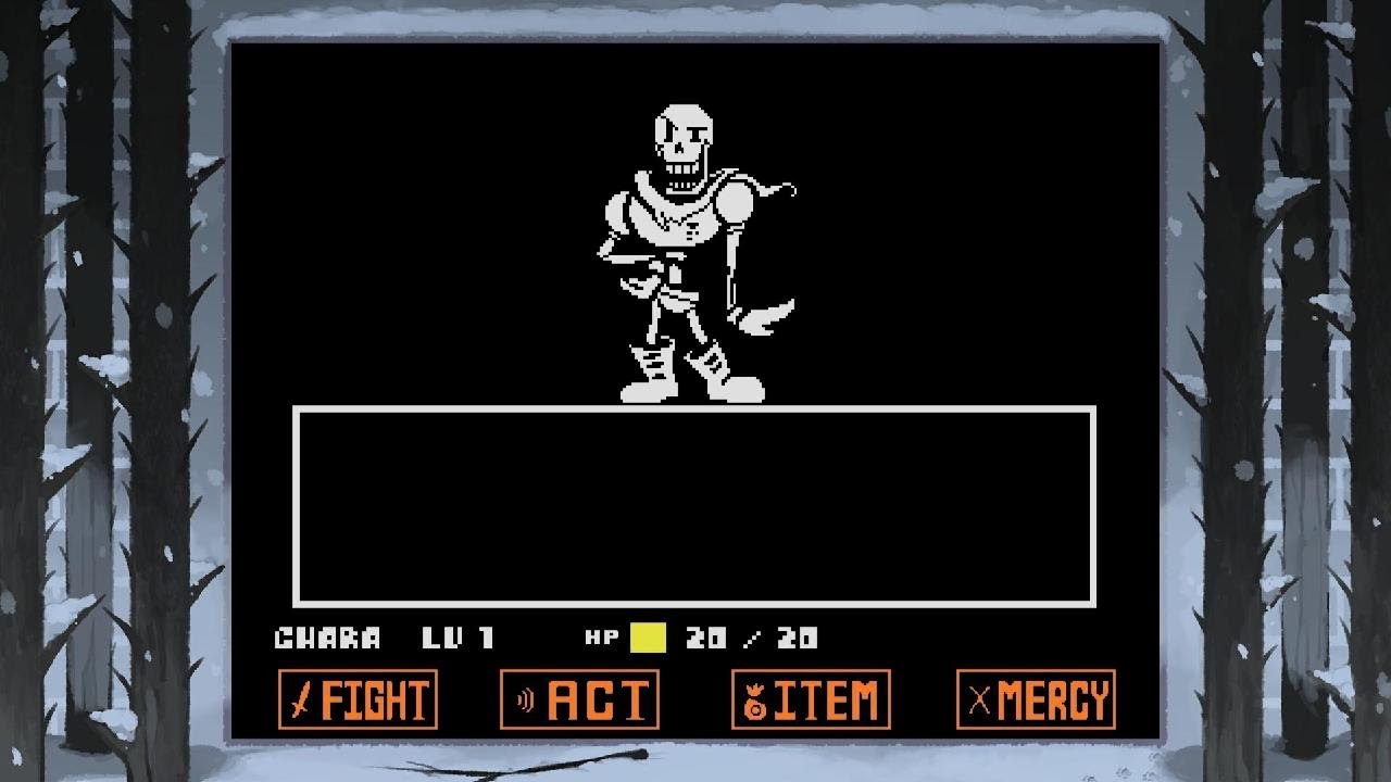 Undertale papyrus fight pacifist - YouTube