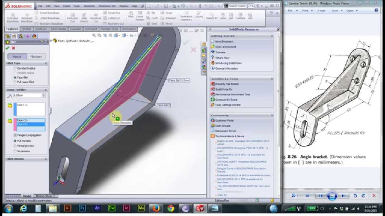 Solidworks Angle bracket - YouTube
