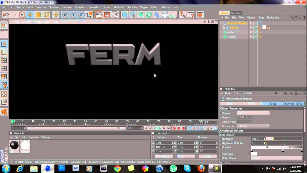 C4D Professional 3D Text Tutorial | GSG light kit |Professional ...