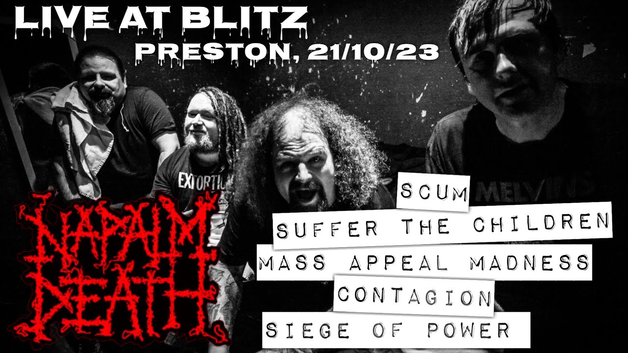 Excerpts from NAPALM DEATH Live at Blitz, Preston, U.K. on the 21st Oct ...