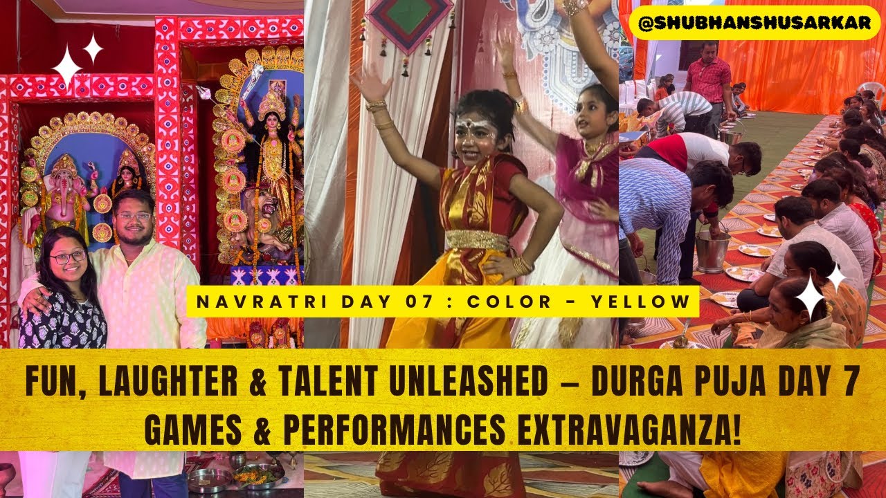 Durga Puja Vlog Day 7 | Fun Games, Musical Chair & Kids Dance ...