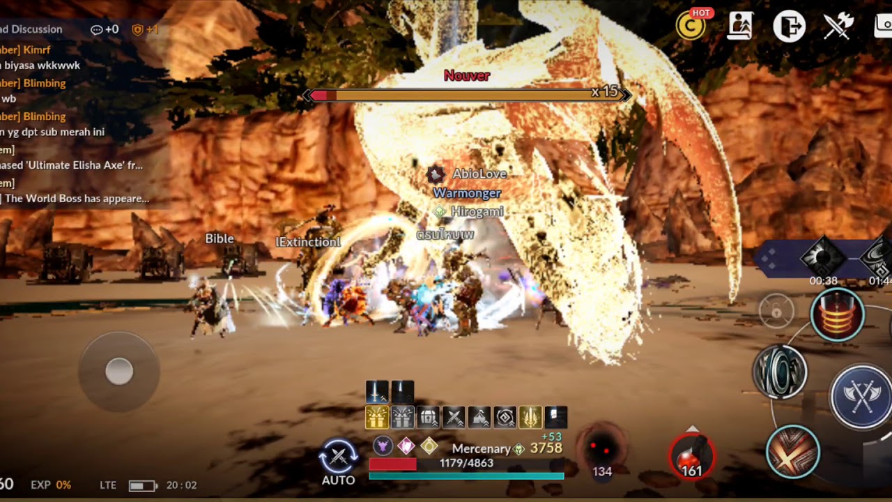 FIRST TIME NOUVER WORLD BOSS DANDELION SERVER - YouTube