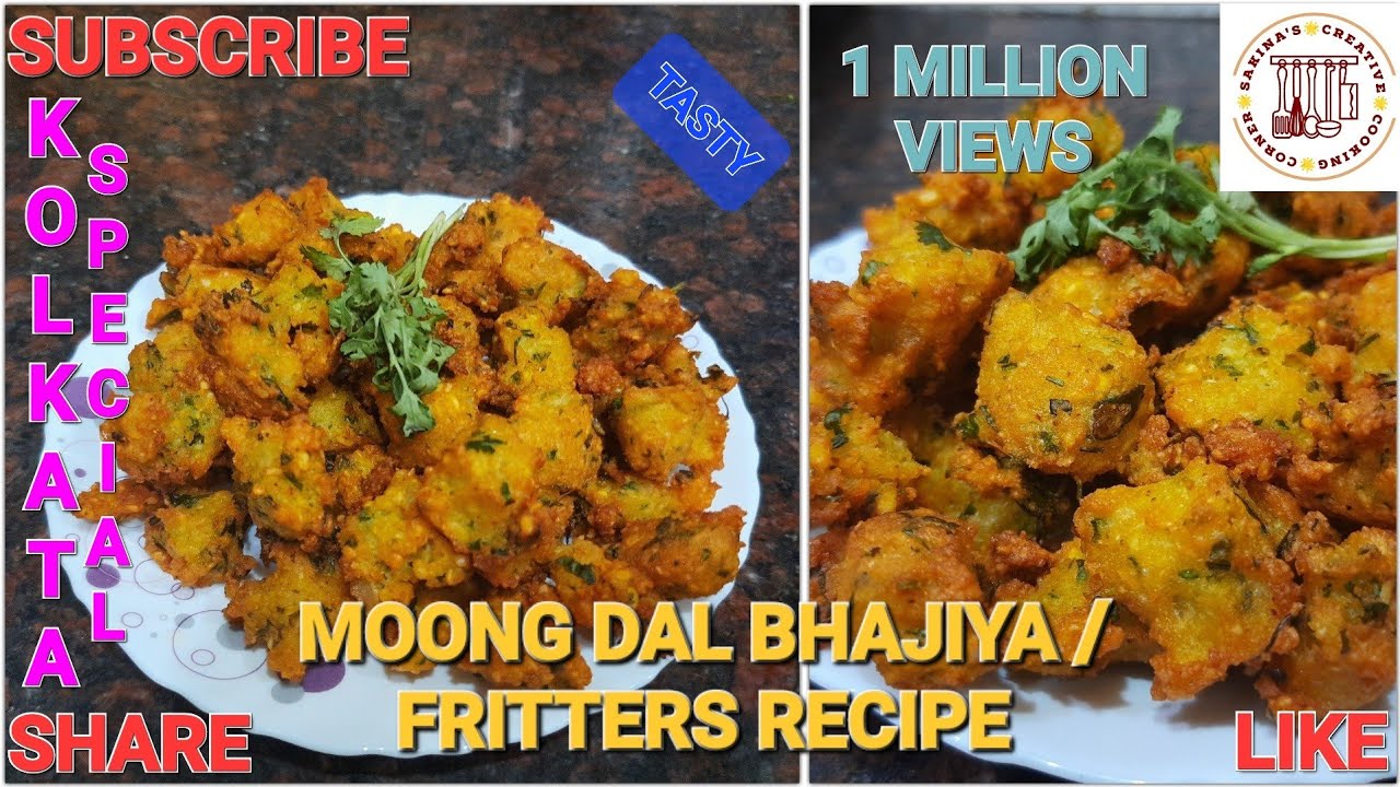 Crispy Moong Dal Bhajiya Recipe | Dal Wadi | Fritters | Pakora ...
