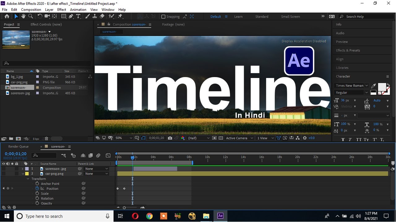 After Effect Tutorial: How to use Layers & Timeline Panel In After ...