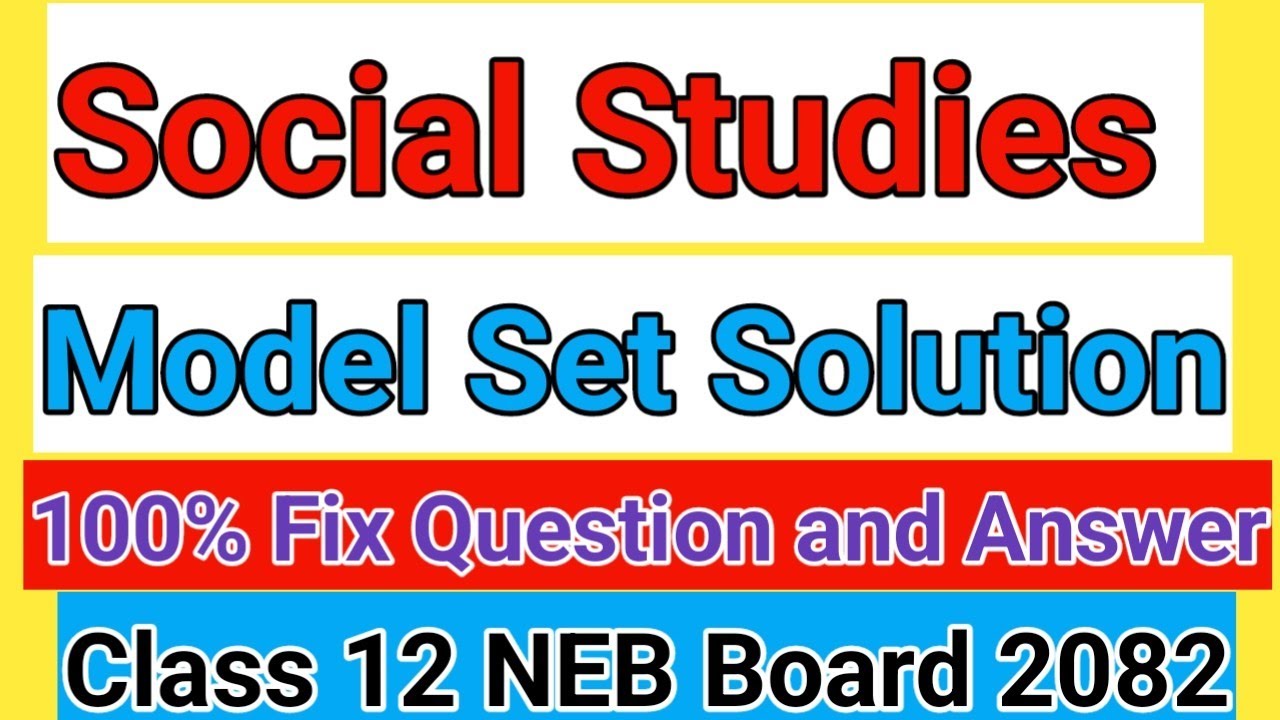 Class 11 Social Studies Model Question Solution || For Pre-Board ...
