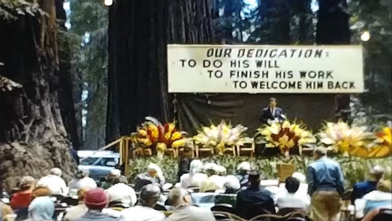1950's Evangelical Church Service in the Forest - Vintage Family Home ...
