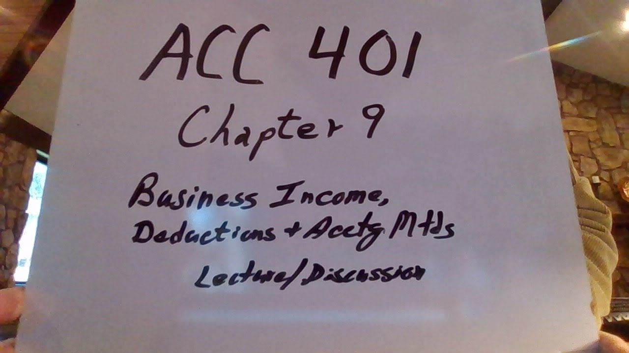 ACC 410 Chapter 9 - YouTube