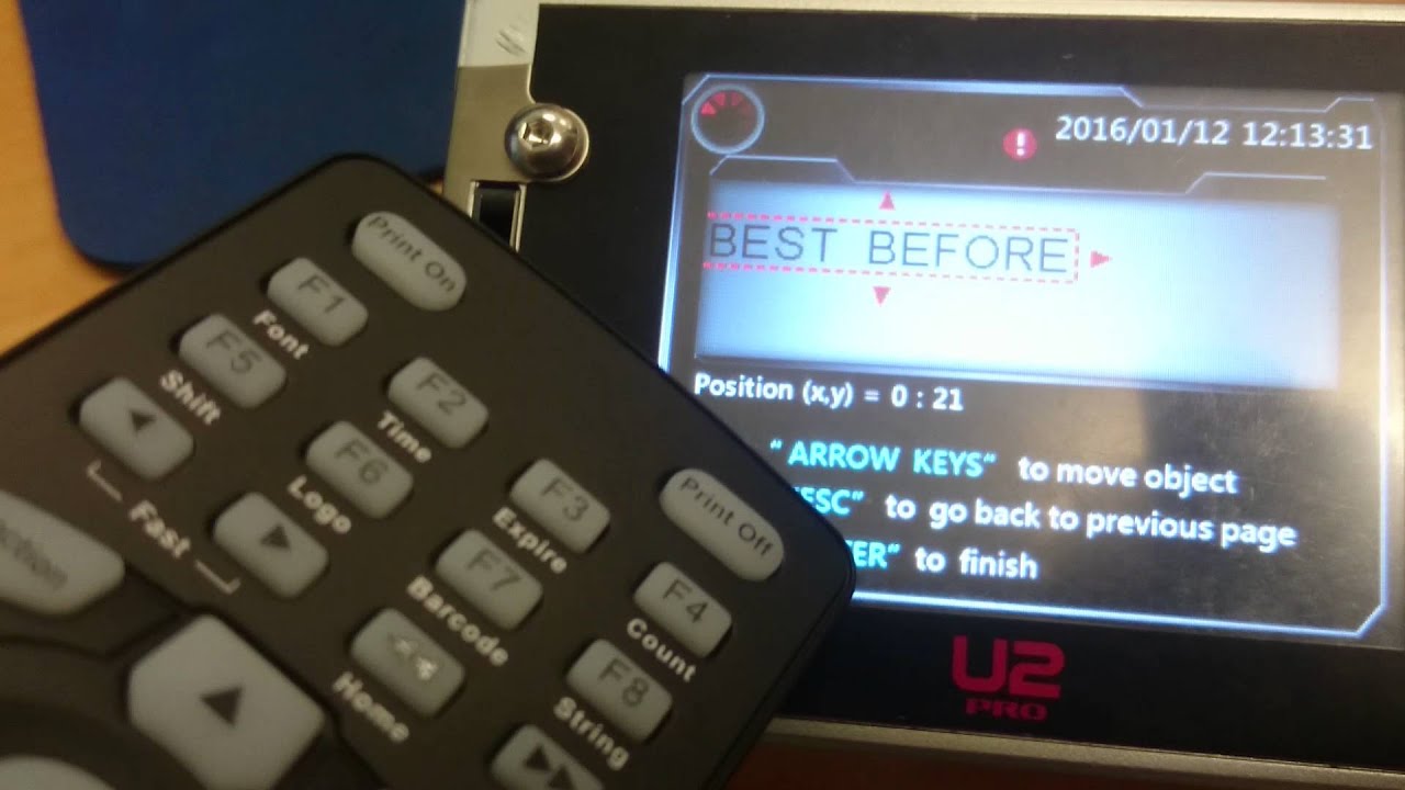 How to create, edit message in U2 Pro Inkjet Printer - YouTube