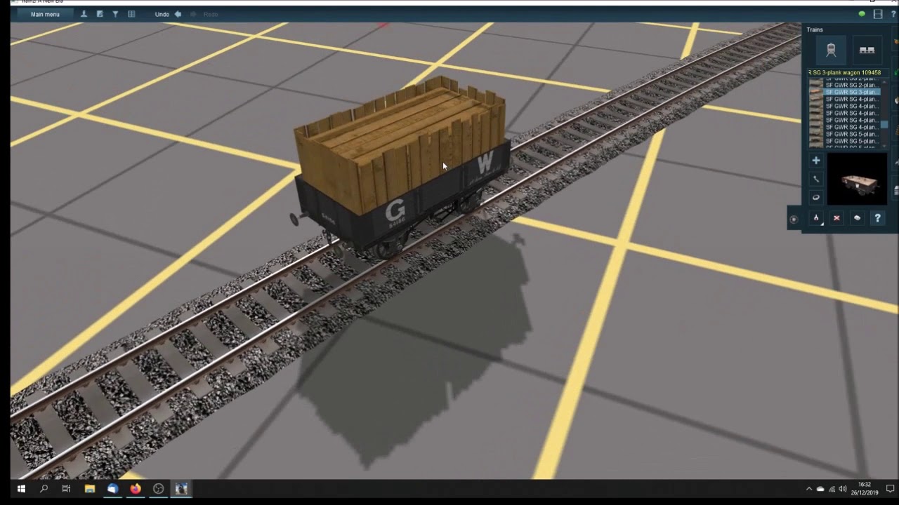 TANE GWR 3 and 4 plank open wagons and vertical timber load - YouTube