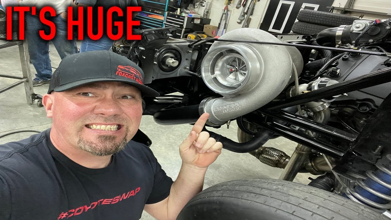 Pro-mod 88 is MASSIVE //BIG TURBO COYOTE SWAP - YouTube
