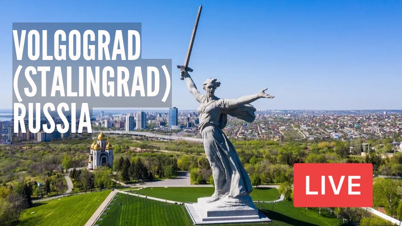 Volgograd (STALINGRAD), Russia. The Motherland Calls. Volga Embankment ...