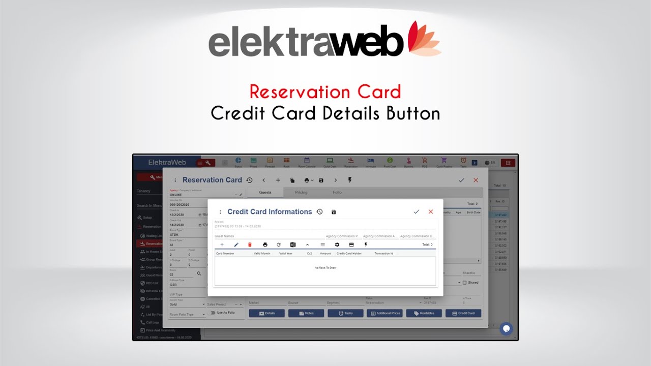 How to display Credit Card Information coming from online reservations ...