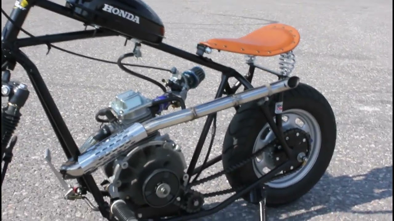 Chopper moped - homemade - YouTube