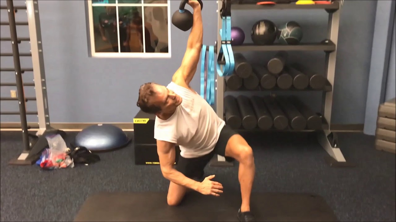 Half Kneeling Kettlebell Windmill - YouTube
