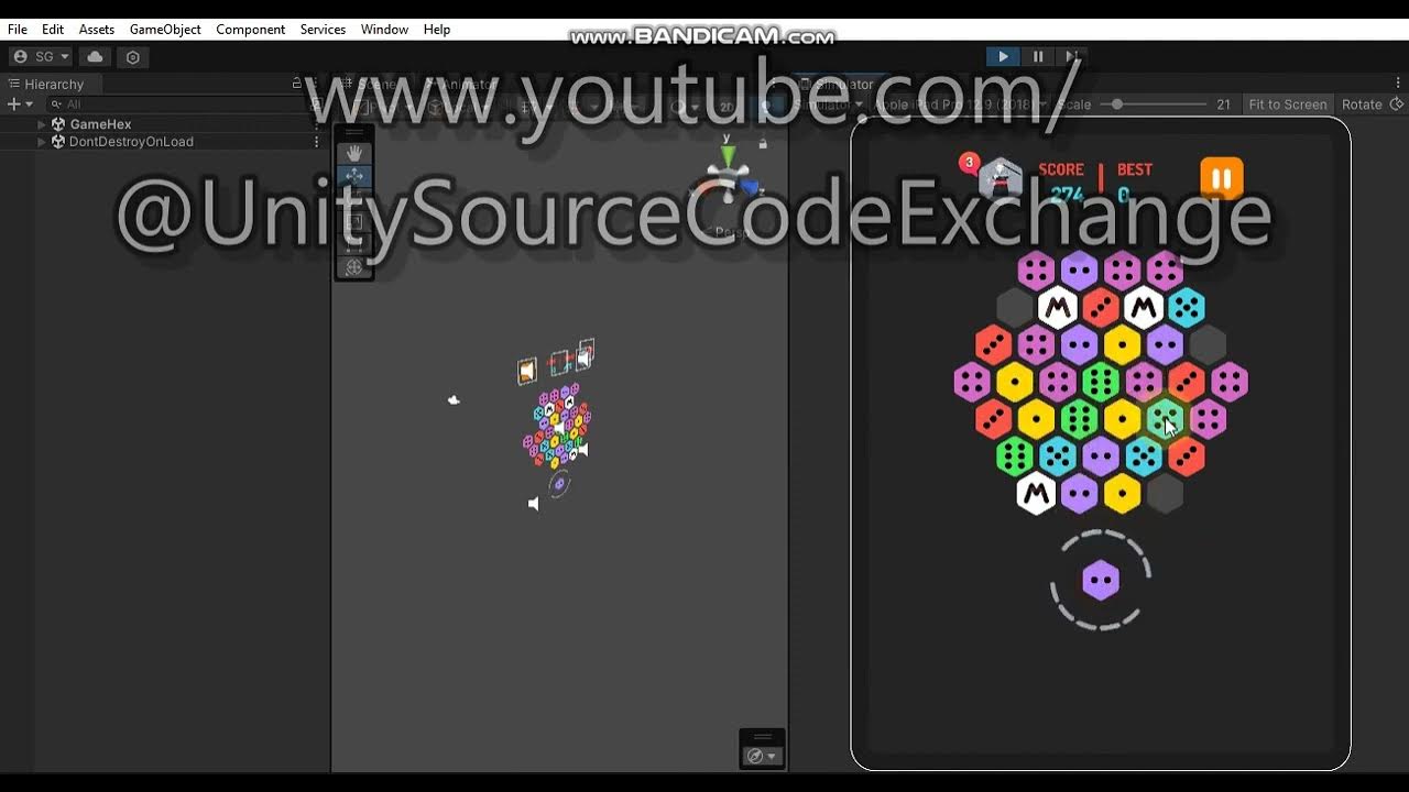 Merge Block Hexa Dominoes Merge sellunitysourcecode - YouTube
