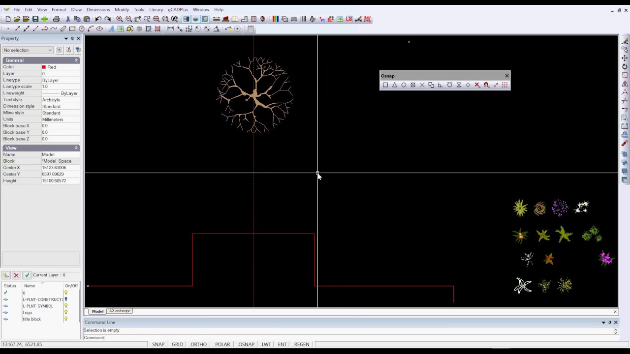 Draw the footprint of a house for a landscape plan - YouTube