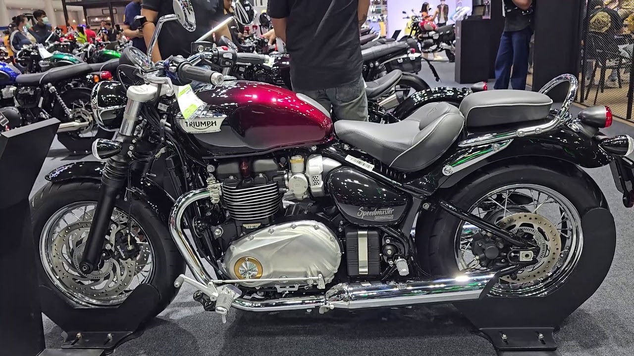 New Triumph BONNEVILLE SPEEDMASTER 2024 RED STEALTH EDITION - YouTube