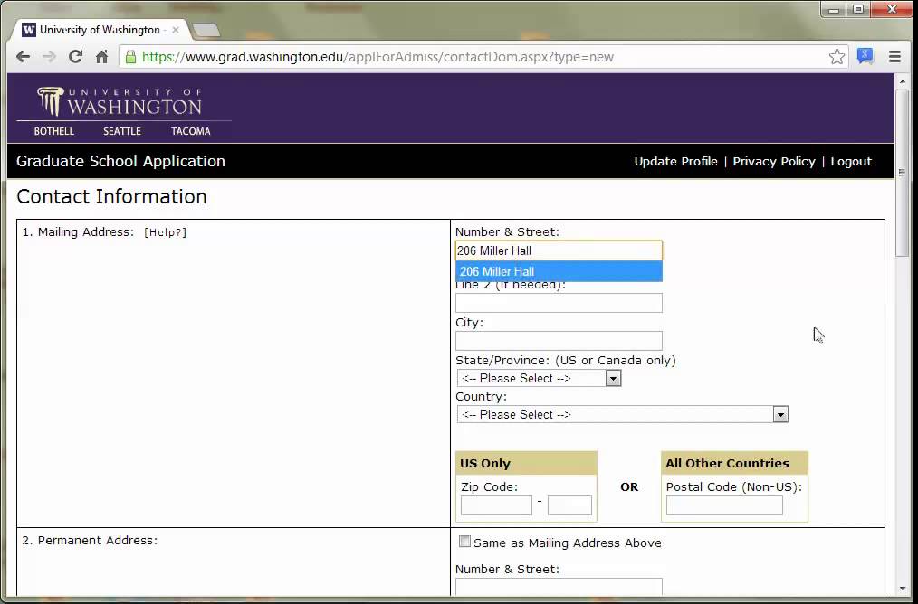 UW College of Education Online Application Demo Part 1 Setting up your ...