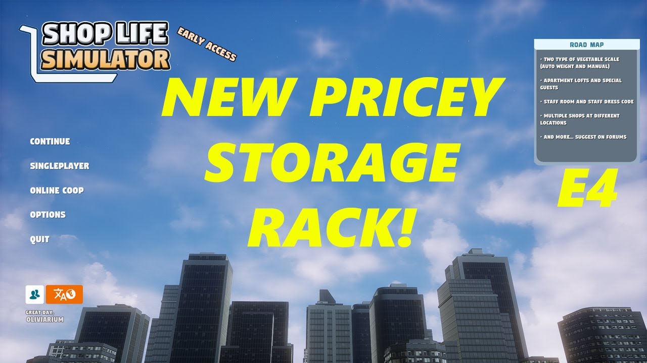 Shop Life Simulator - E4 - New Pricey Storage Rack! - YouTube