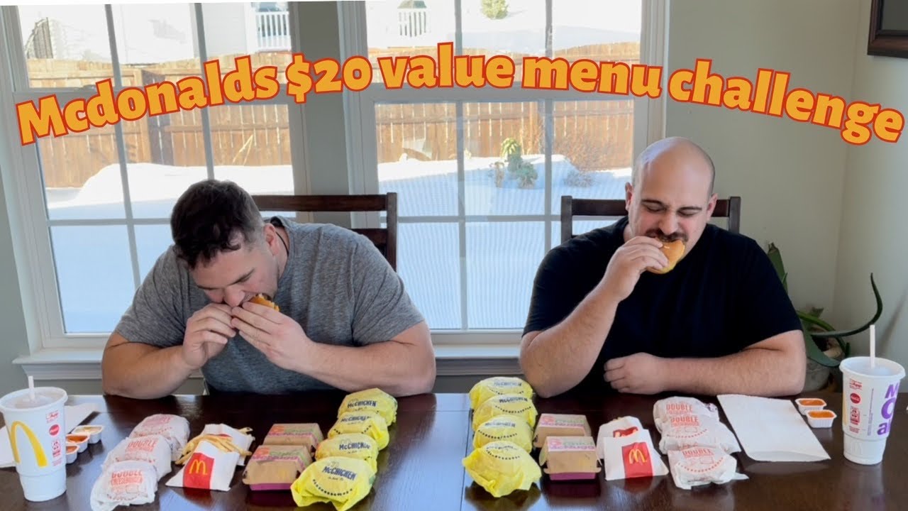 Food Challenge | McDonald’s $20 Value Menu Fast Food Challenge | There ...