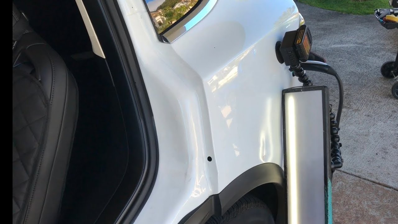 Tesla Model X Paintless Dent Repair Drilling Access Hole - PDR Hawaii ...