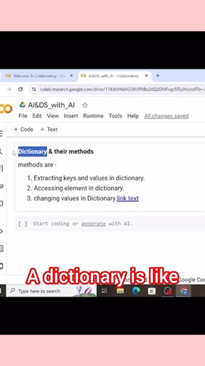 Dictionaries In Pythonprogramming Dictionary Aiinternship Ailearning Datascience