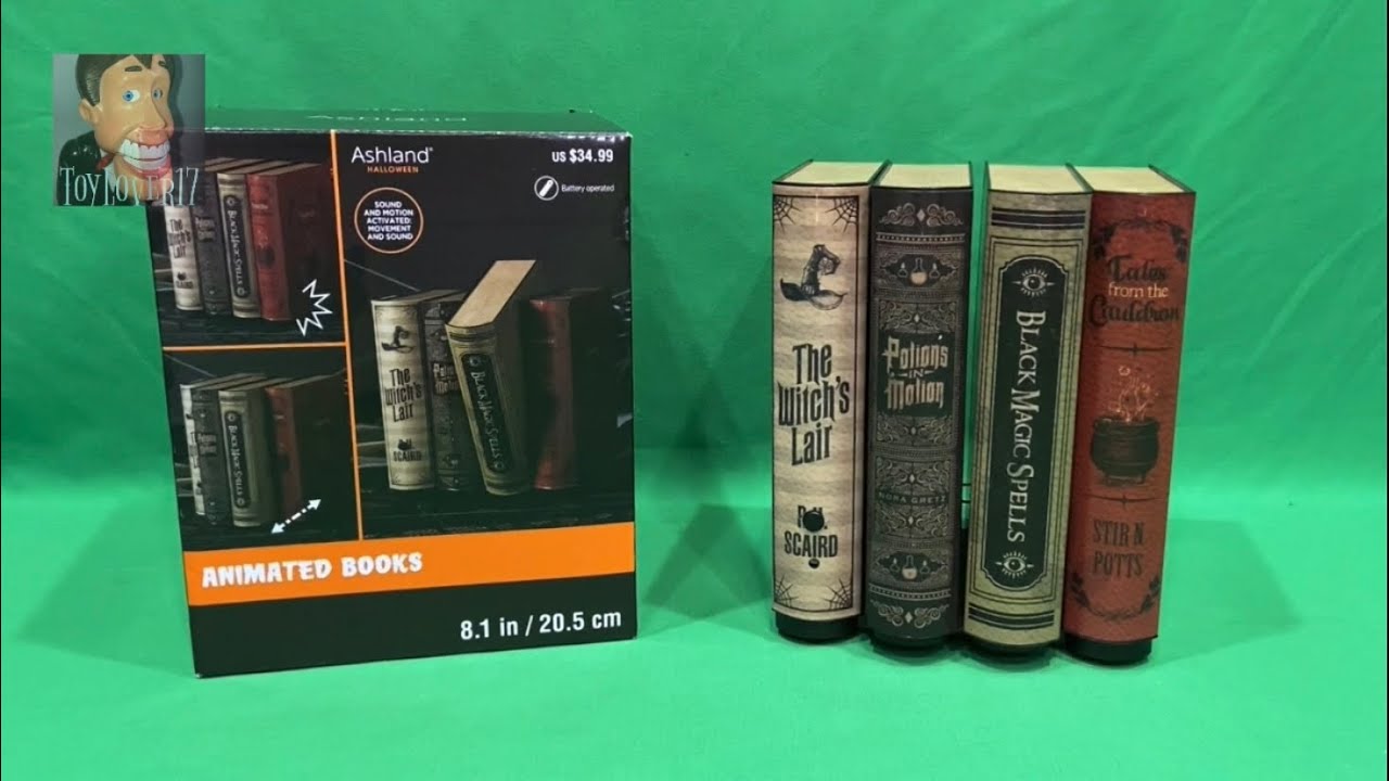 Gemmy 2023 Animated Haunted Books - Micheals Model - YouTube
