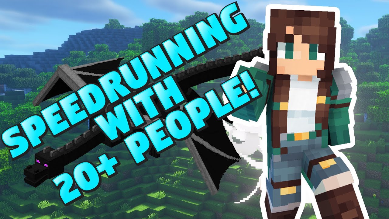 The most derpy Minecraft SPEEDRUN! 20+ people! - YouTube