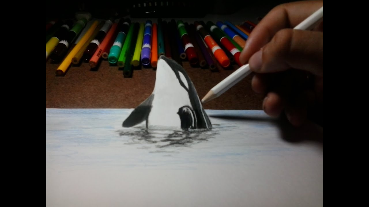 DRAWING BALEIA 3D SPEED DRAW - YouTube